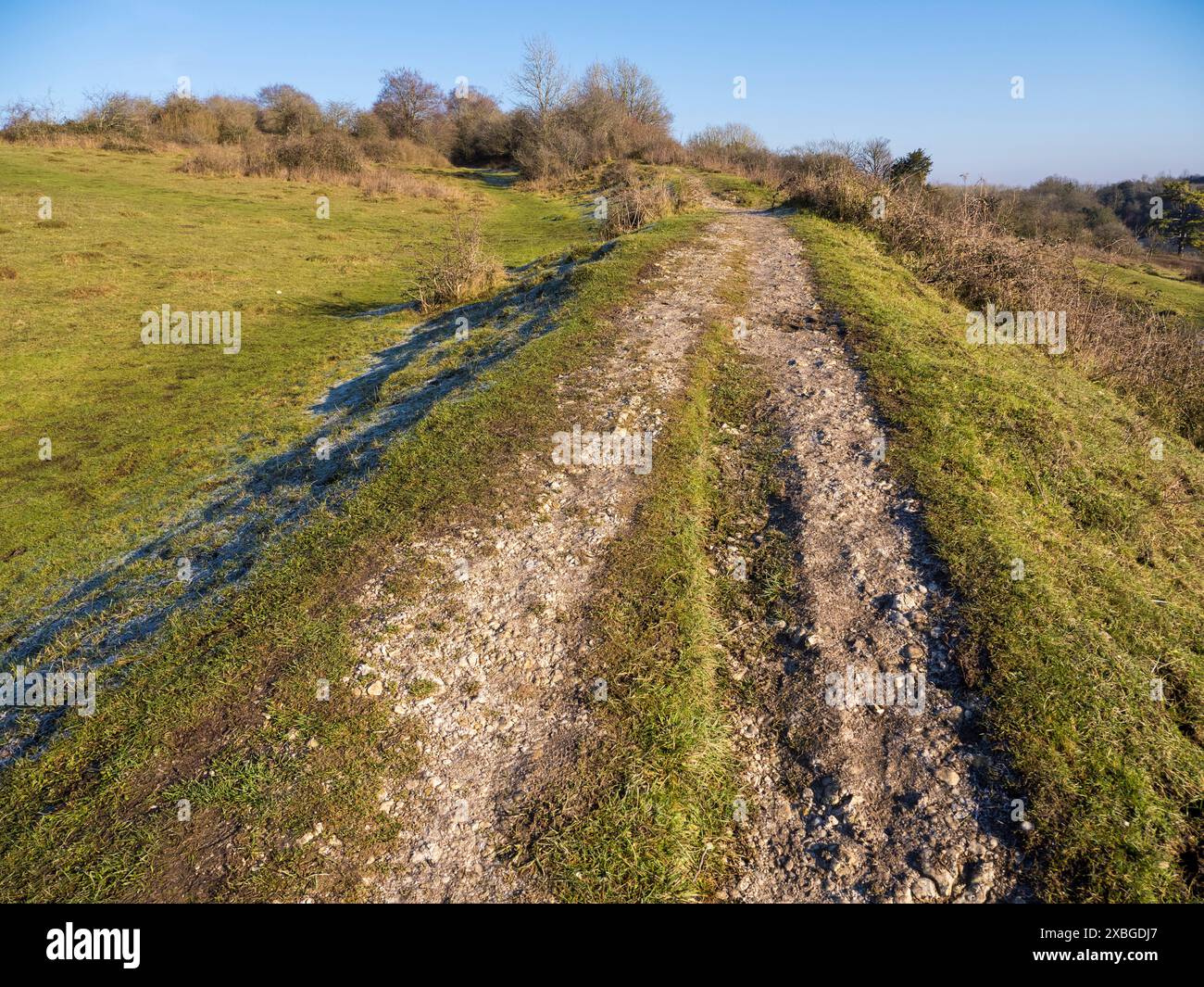 Ramparts of Iron Age Hill fort, Winchester, Hampshire, England, UK, GB ...