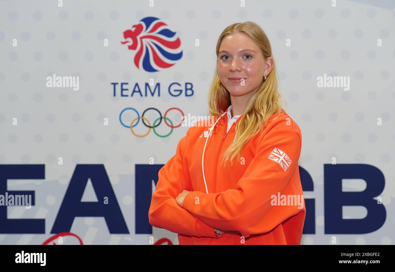 Honey Osrin during a Team GB kitting out session ahead of the 2024 Paris Olympics at the ...