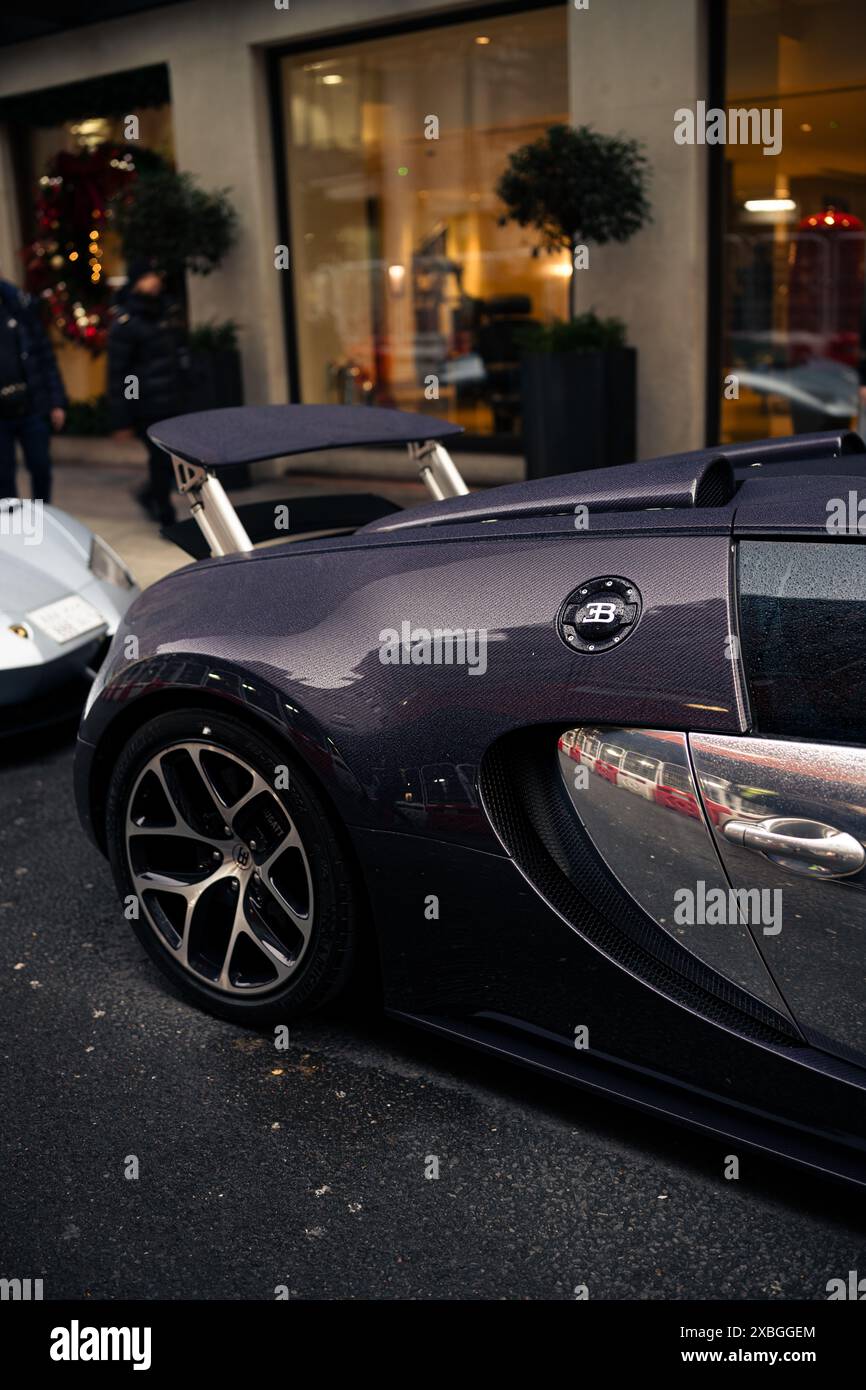 Purple carbon and chrome Bugatti Veyron Grand Sport Vitesse in London ...