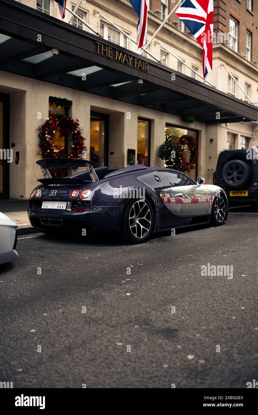Purple carbon and chrome Bugatti Veyron Grand Sport Vitesse in London ...