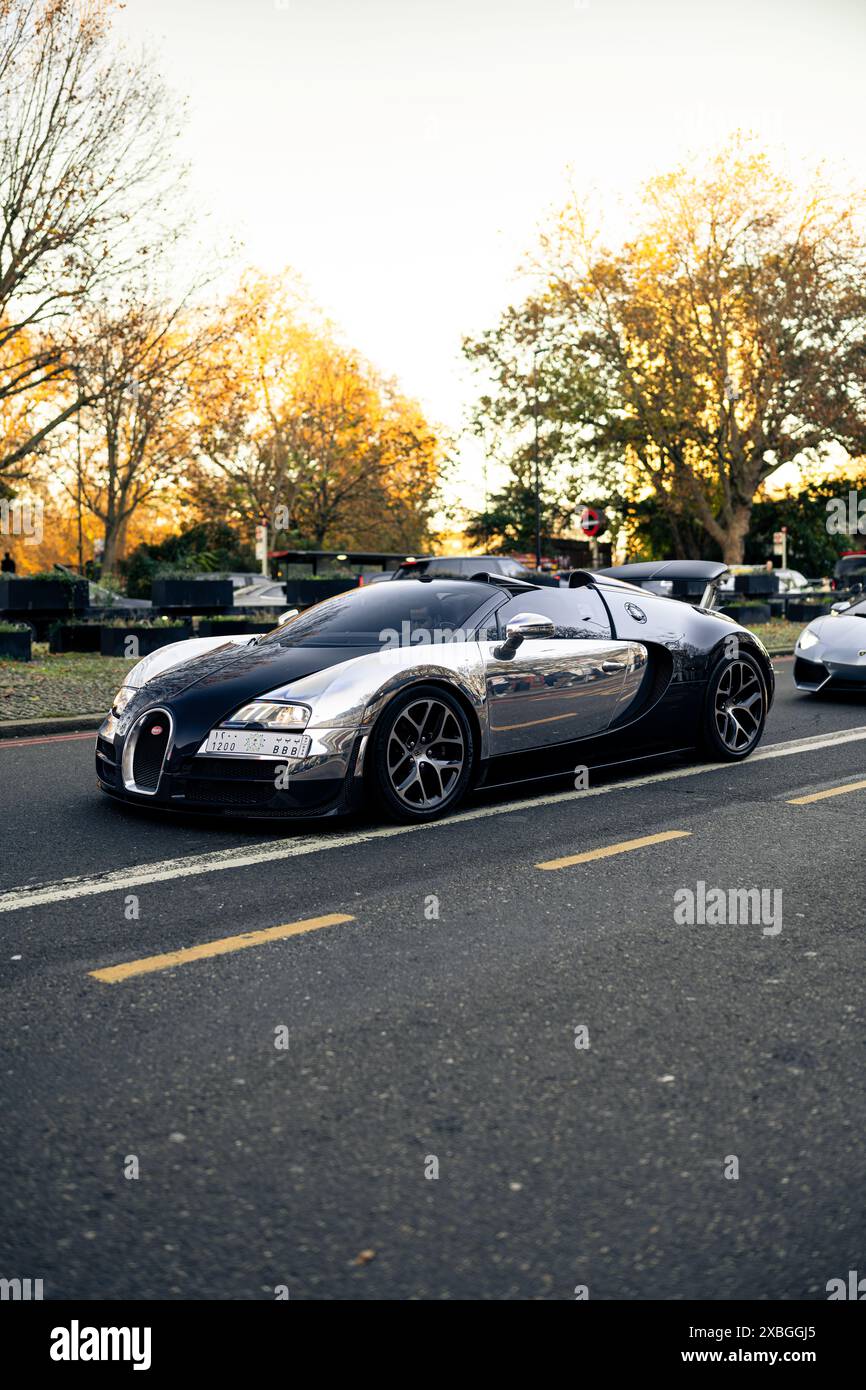 Purple carbon and chrome Bugatti Veyron Grand Sport Vitesse in London ...