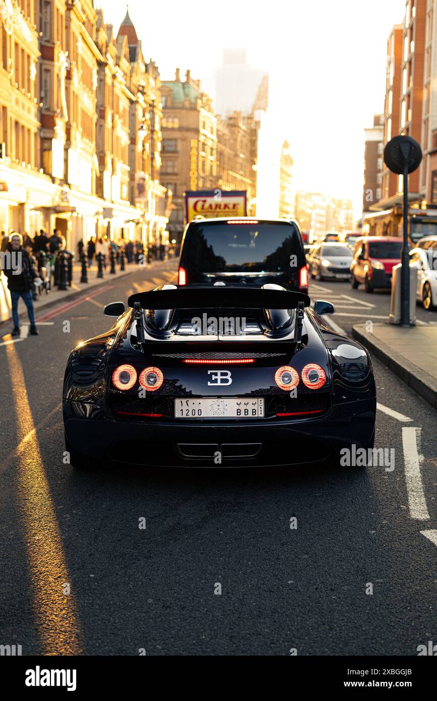 Purple carbon and chrome Bugatti Veyron Grand Sport Vitesse in London ...