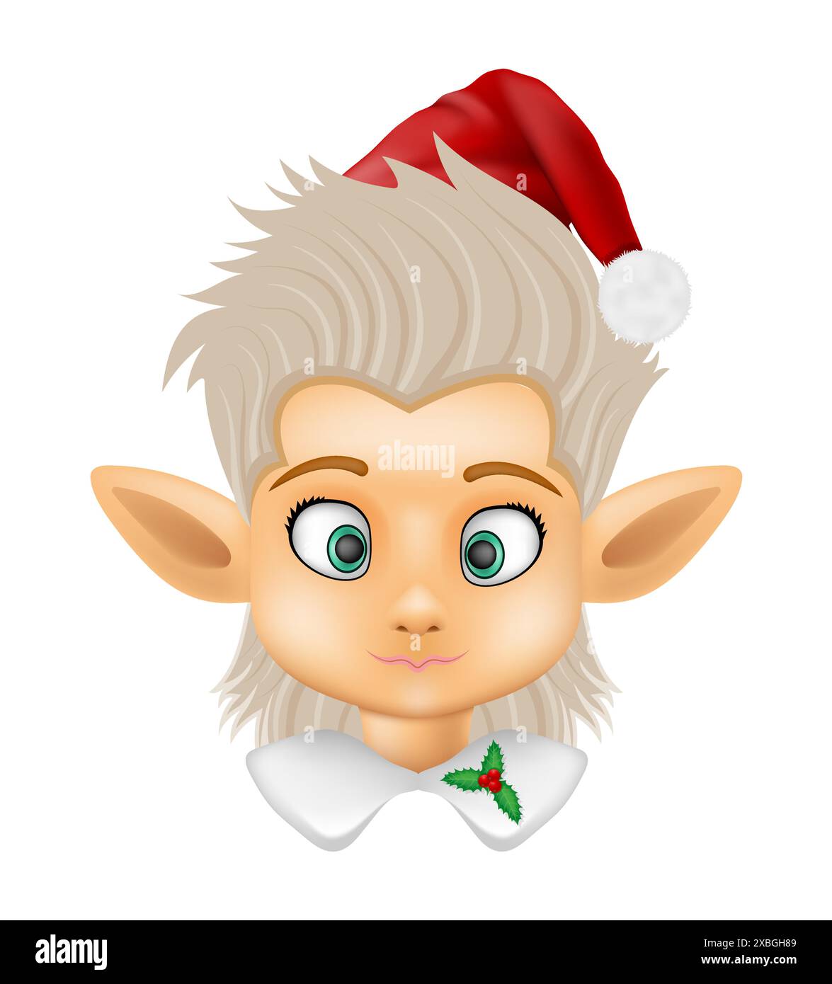 christmas elf santa claus helper vector illustration isolated on white ...
