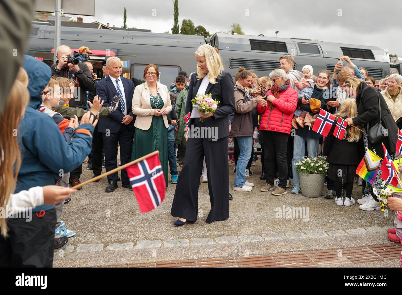 Alvdal 20240612. Crown Princess Mette-Marit at the Litteraturtoget's ...