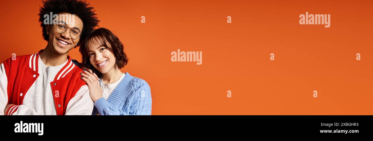 A young multicultural group of friends, including a nonbinary person ...