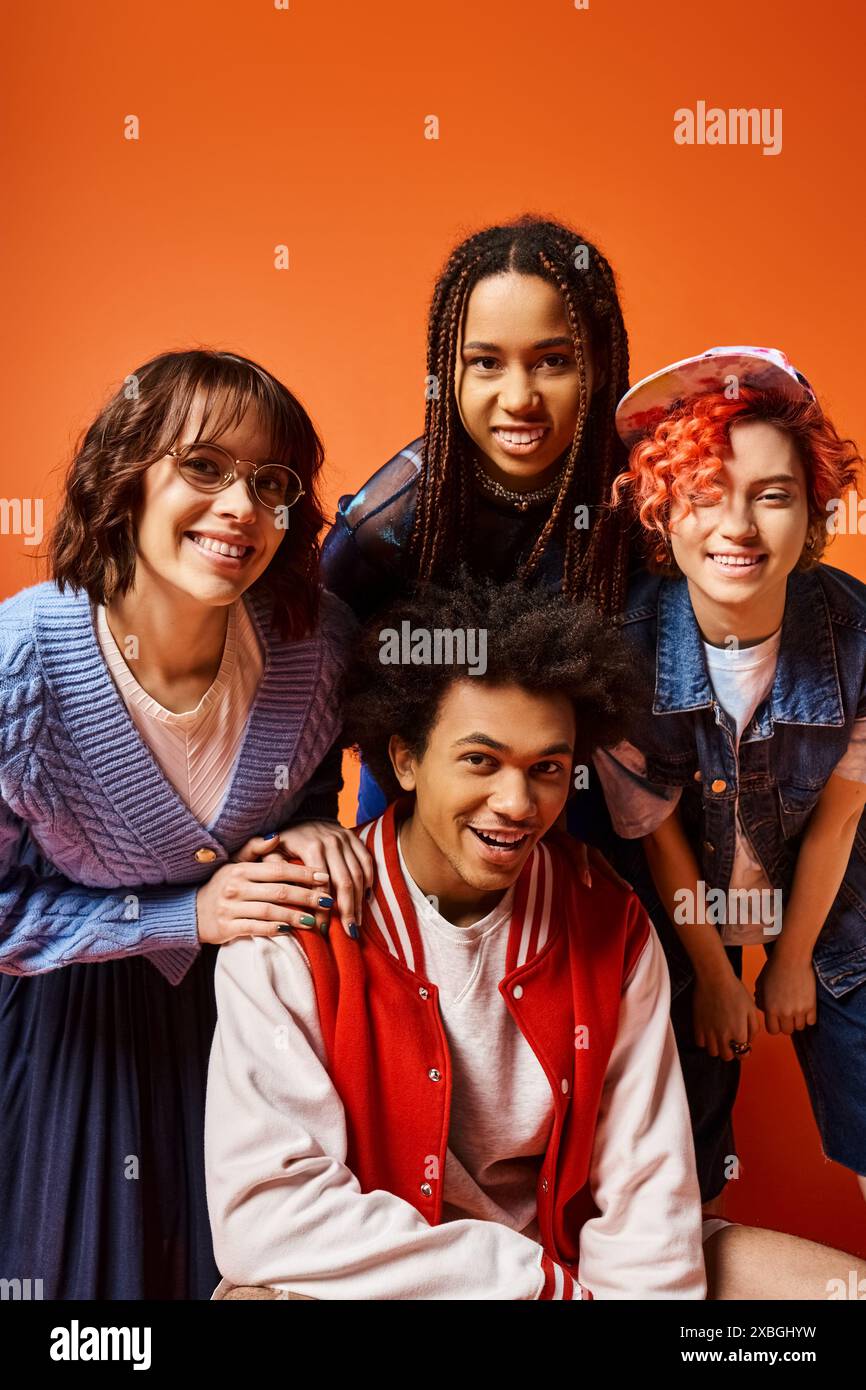 Group friends pose picture hi-res stock photography and images - Alamy