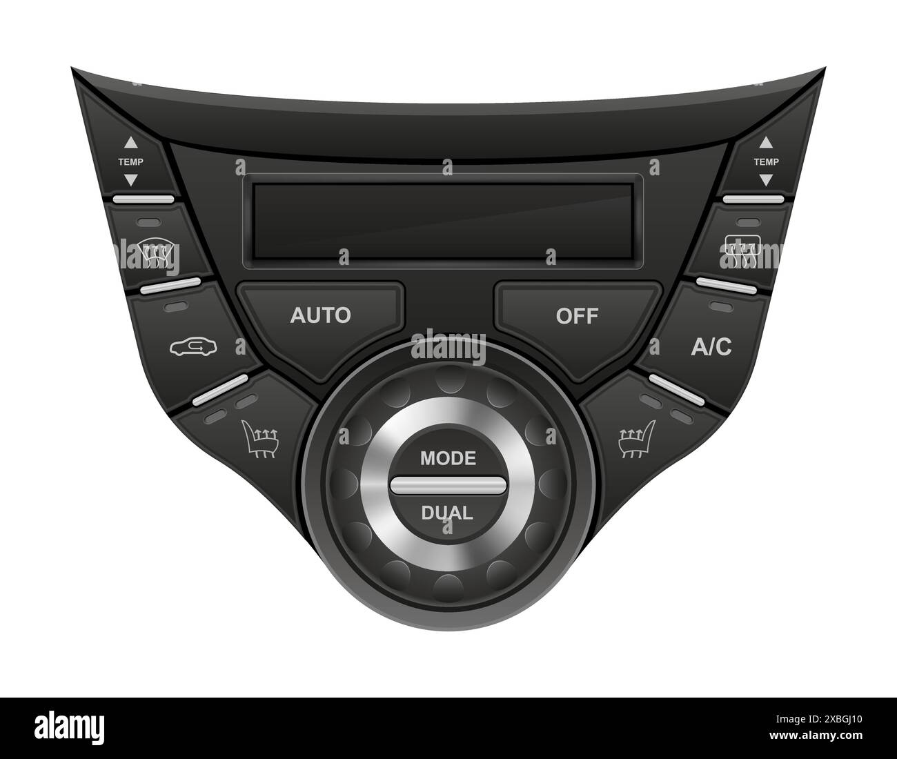 car climate control panel vector illustration isolated on white ...