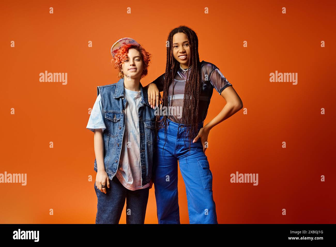 Two friends non binary hi-res stock photography and images - Alamy
