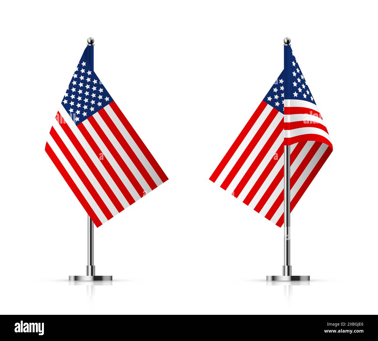Usa flag on stand office Cut Out Stock Images & Pictures - Alamy