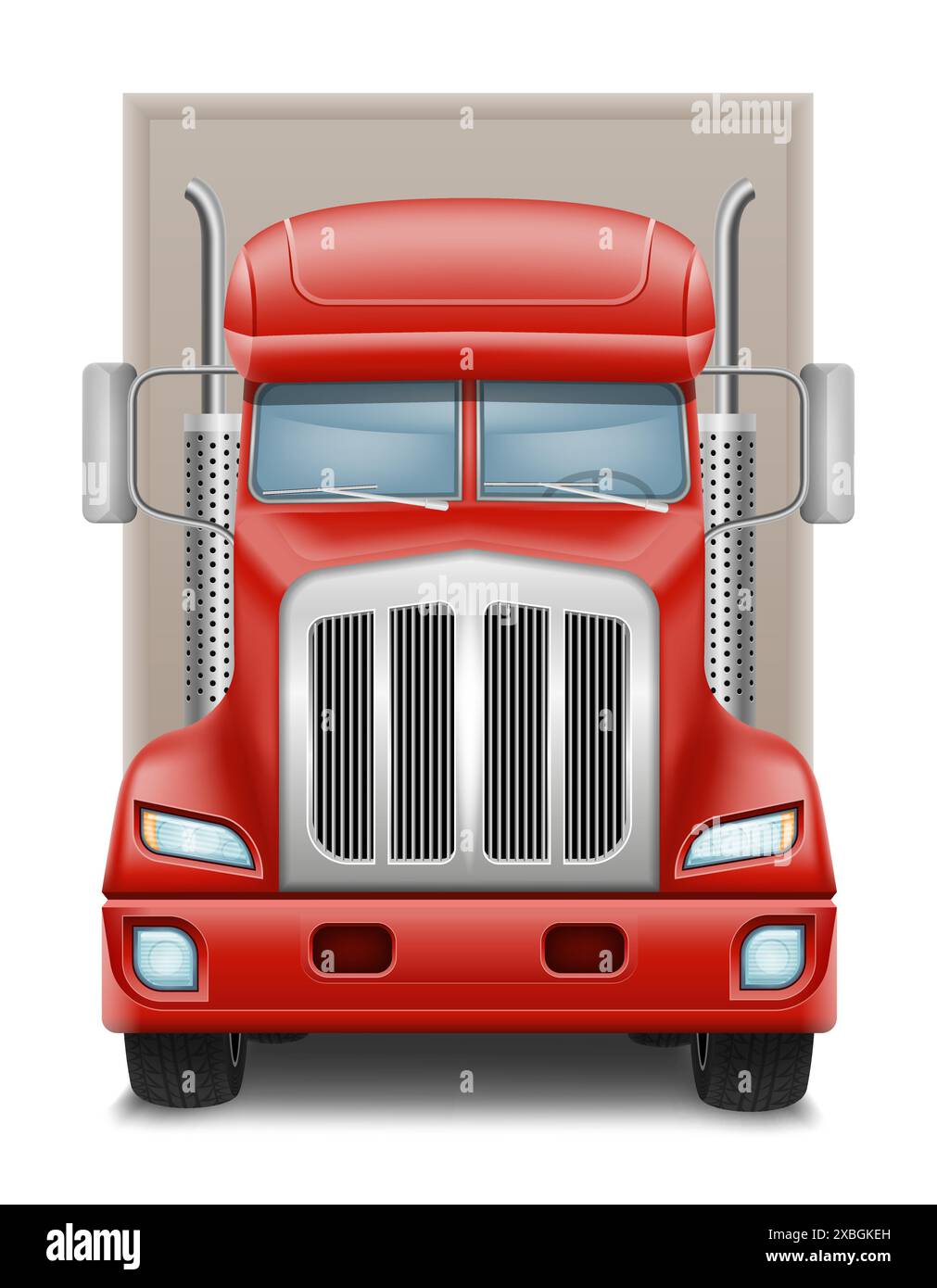 freight truck car delivery cargo vector illustration isolated on white ...