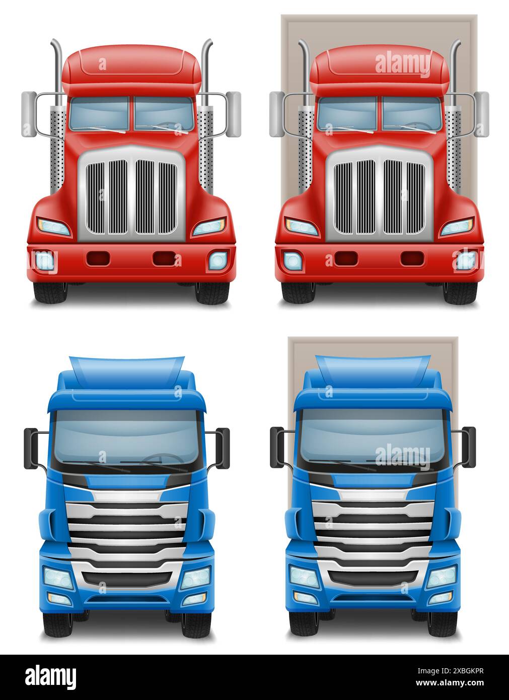 freight truck car delivery cargo vector illustration isolated on white ...