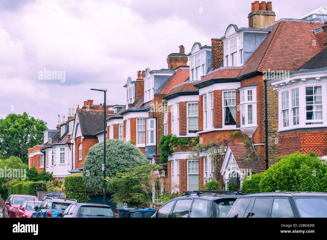 LONDON- JUNE 3, 2024: Large family homes near Wimbledon Village high ...