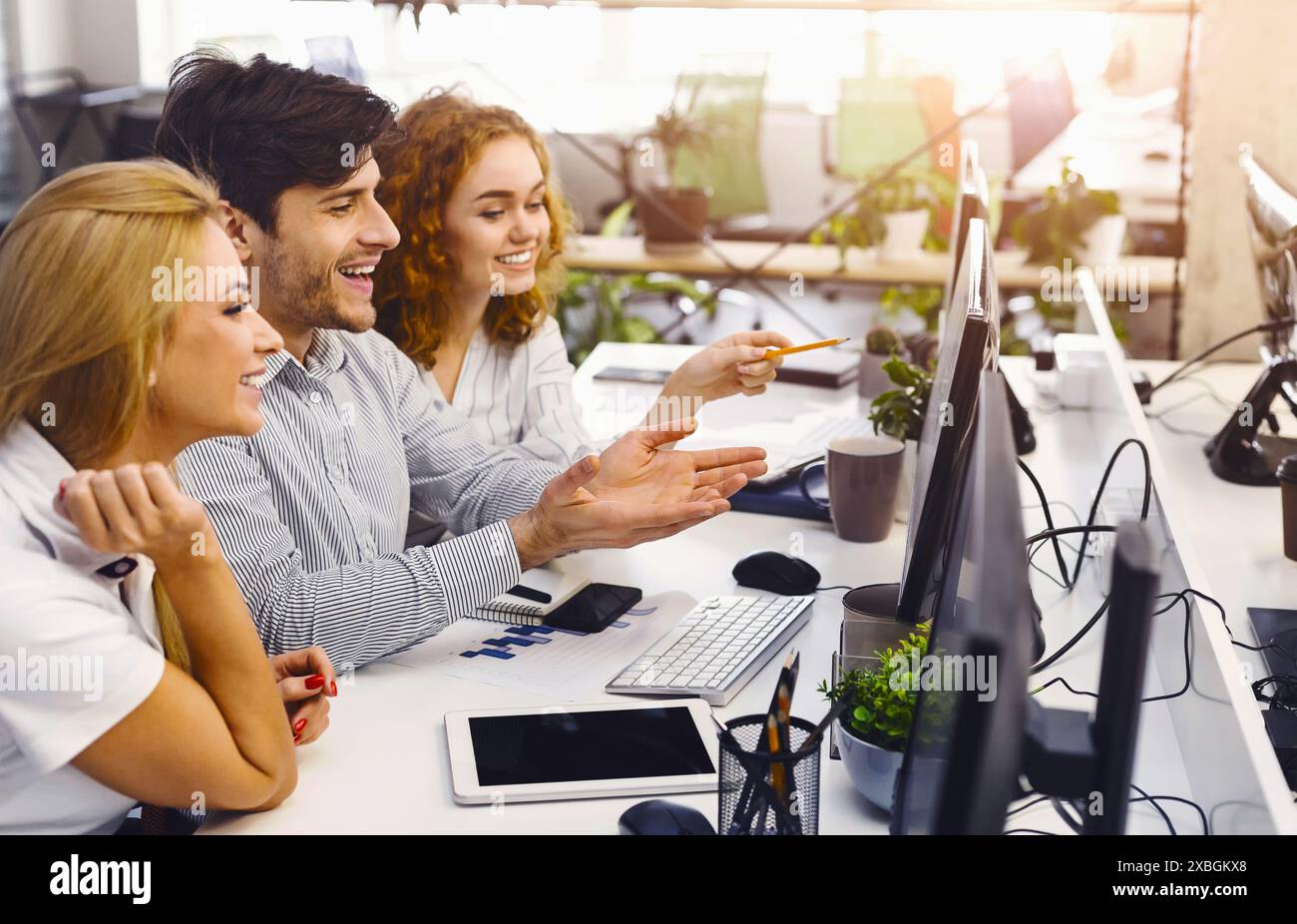 Innovative Young Professionals Engaged in Project Discussion Stock ...