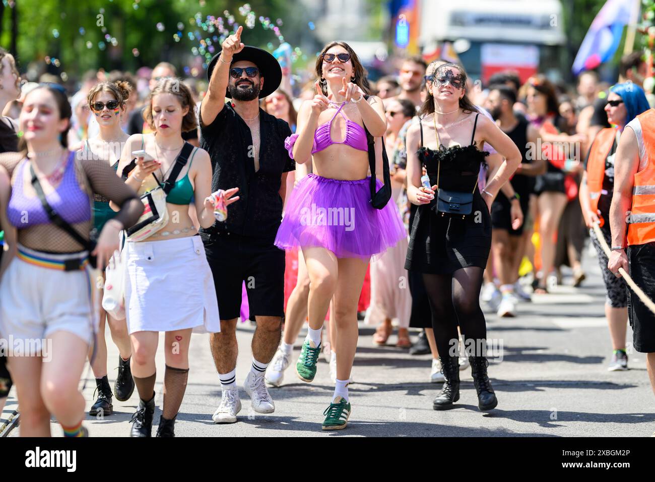 The Rainbow Pride parade, as part of the Vienna Pride festival in ...