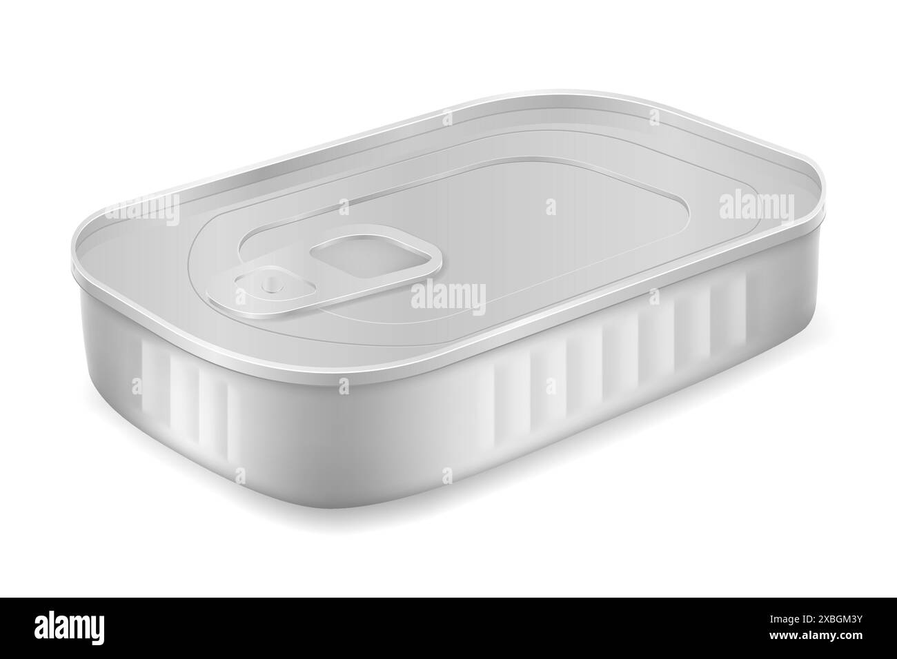metal rectangular jar for products vector illustration isolated on ...