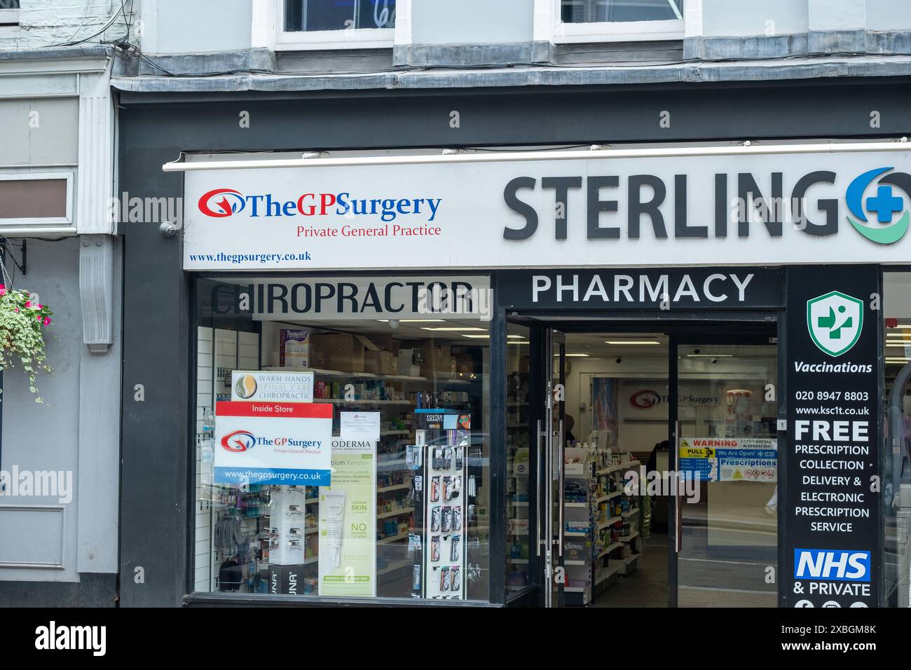 LONDON- JUNE 3, 2024: GP Surgery service at a Pharmacy. The GP Surgery ...