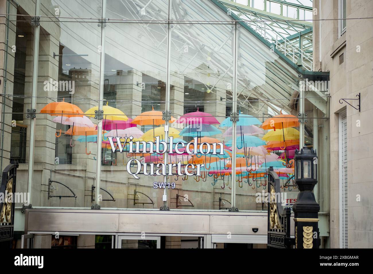 LONDON- JUNE 3, 2024: Wimbledon Quarter indoor shopping mall located in ...