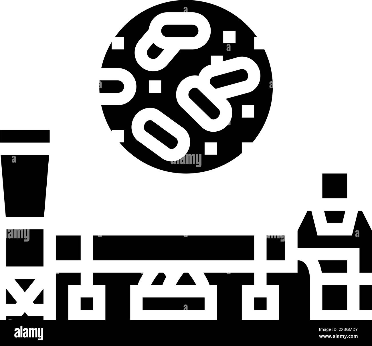 drying wood pellets glyph icon vector illustration Stock Vector Image ...