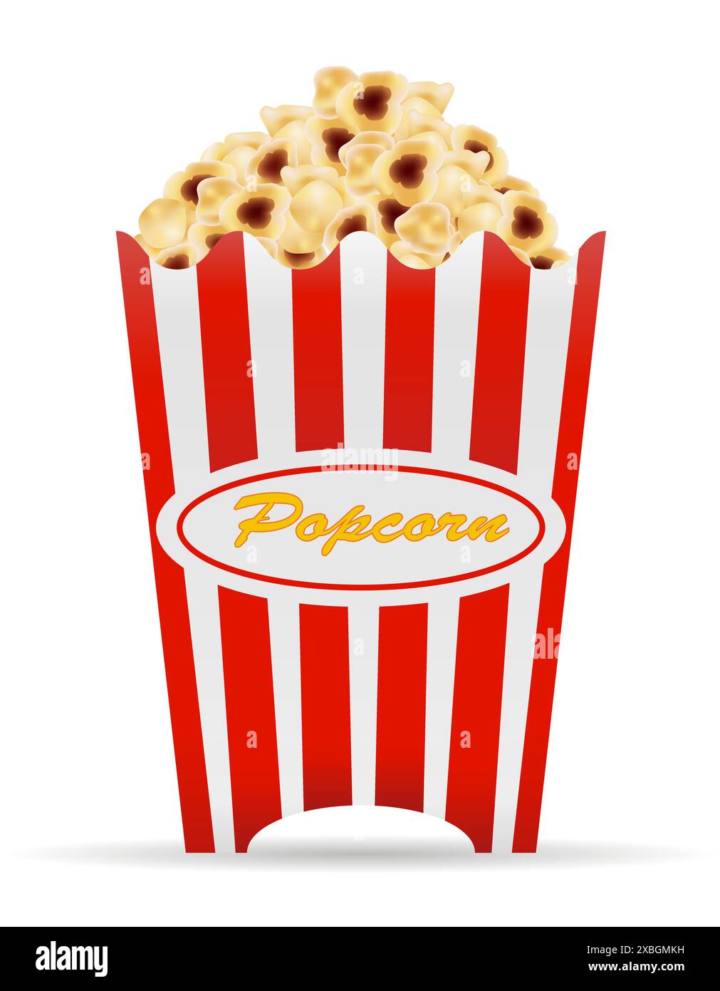 popcorn packaging sweet snack vector illustration isolated on white ...