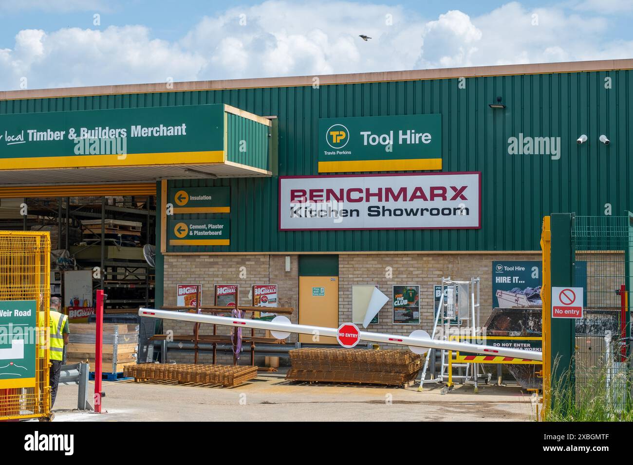 LONDON- JUNE 6, 2024: Benchmarx Kitchen Showroom at Travis Perkins site ...