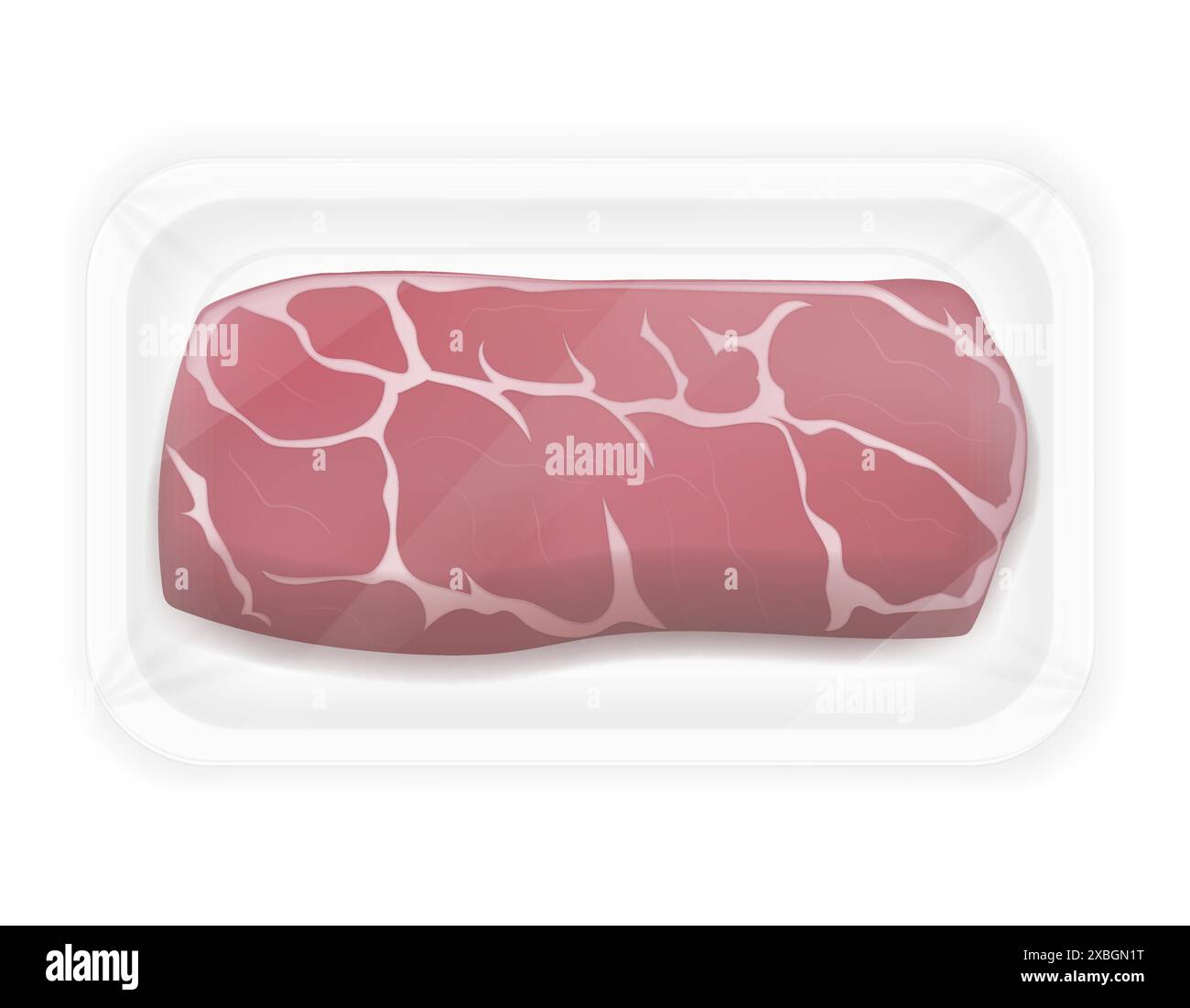 raw piece of meat cut into steaks vector illustration isolated on white ...