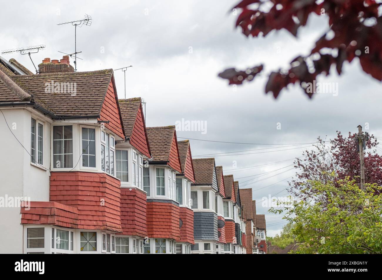 Row houses near street hi-res stock photography and images - Alamy