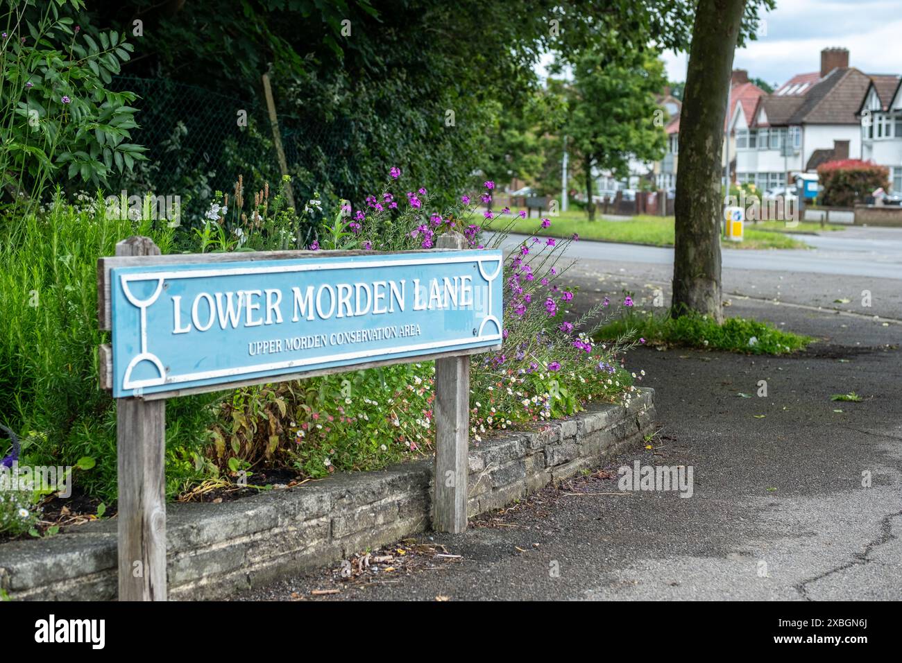 LONDON- JUNE 10, 2024: Lower Morden Lane conservation area in Merton ...