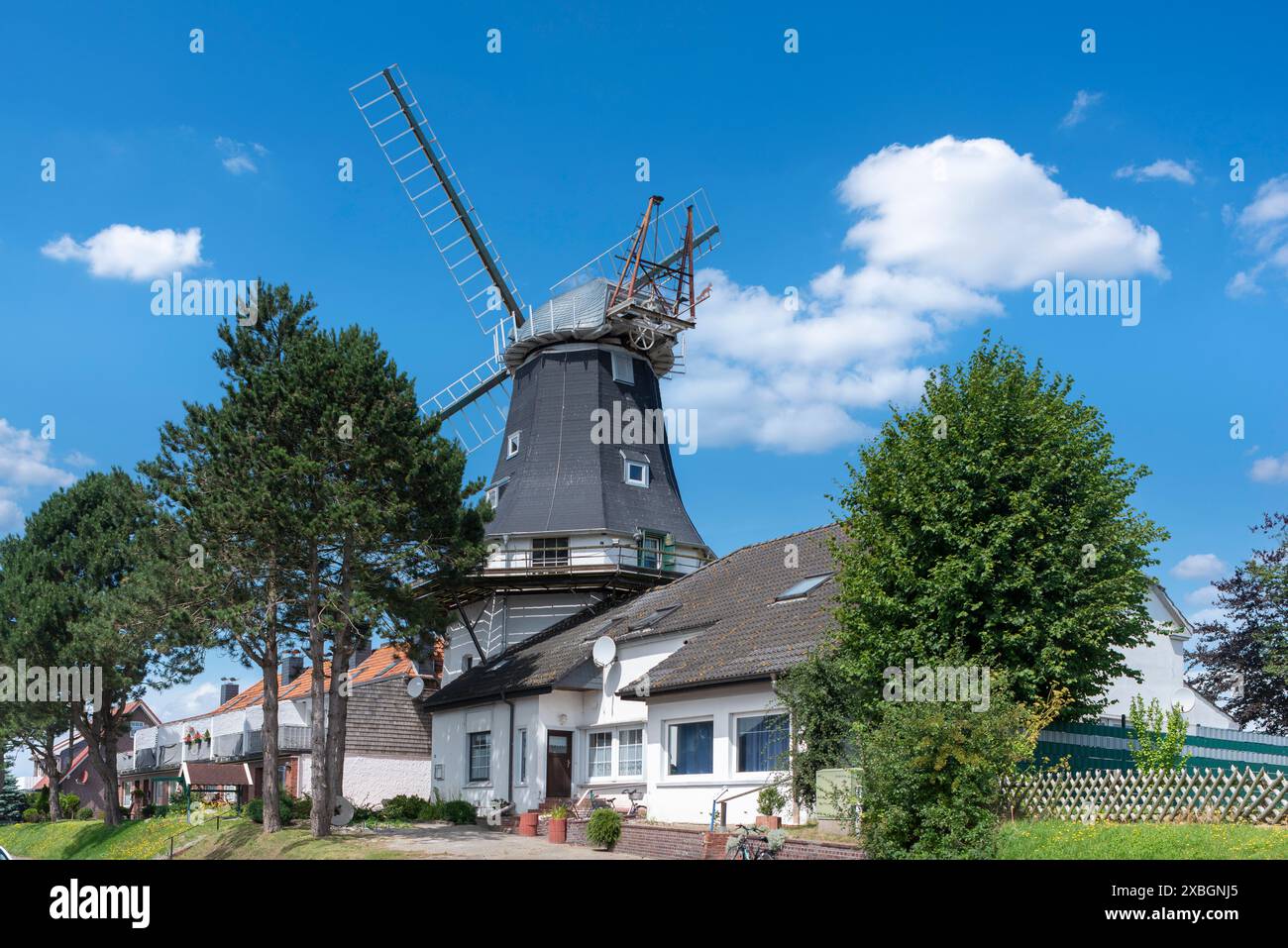 geography / travel, Germany, Lower Saxony, sloping smock mill wind mill ...