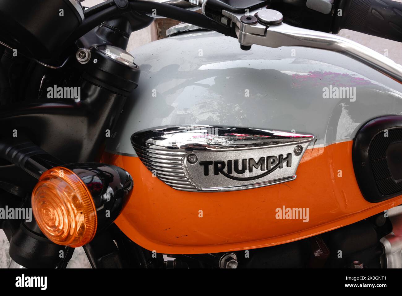 The logo of Triumph Motorcycles Ltd, the largest British-owned ...