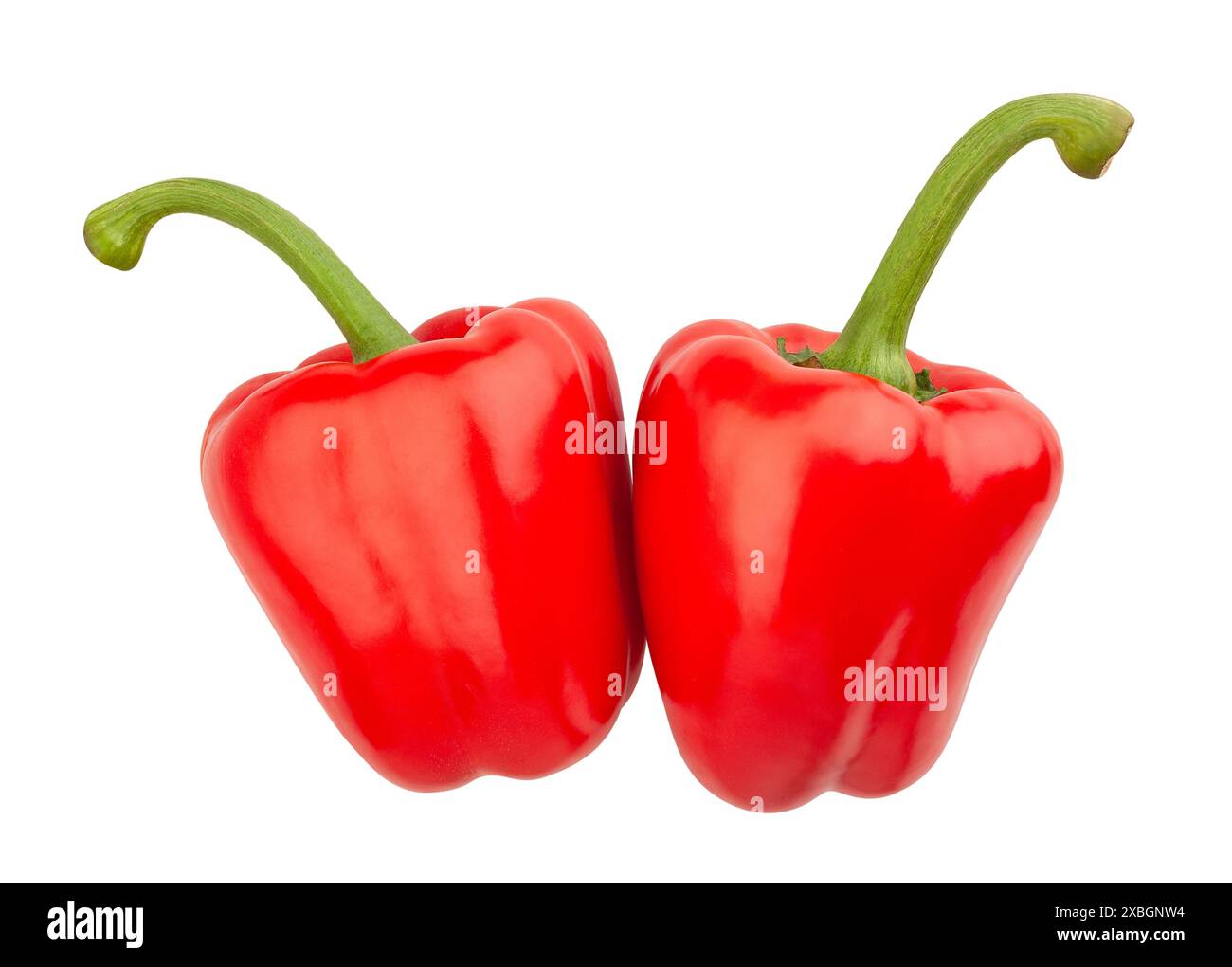 Red bell pepper two Cut Out Stock Images & Pictures - Alamy