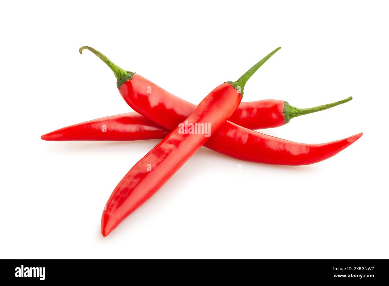 long chili pepper path isolated on white Stock Photo - Alamy