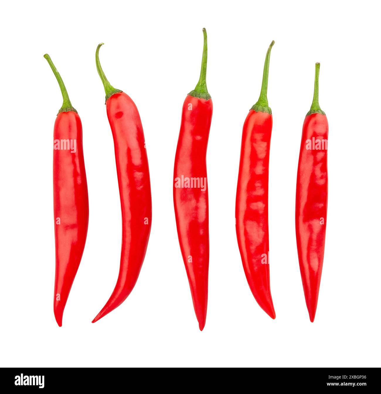 long chili pepper path isolated on white Stock Photo - Alamy