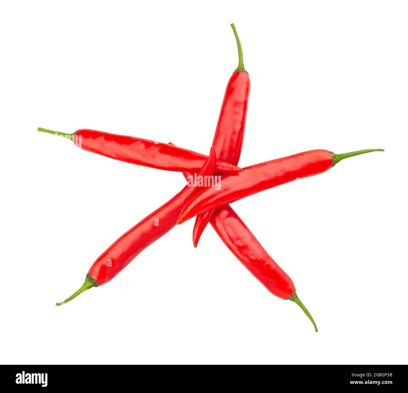long chili pepper path isolated on white Stock Photo - Alamy