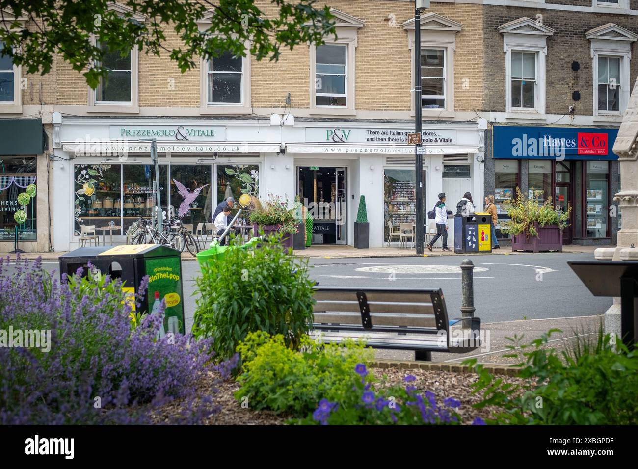 LONDON- JUNE 11, 2024: Wimbledon Village High Street shops. Retail ...