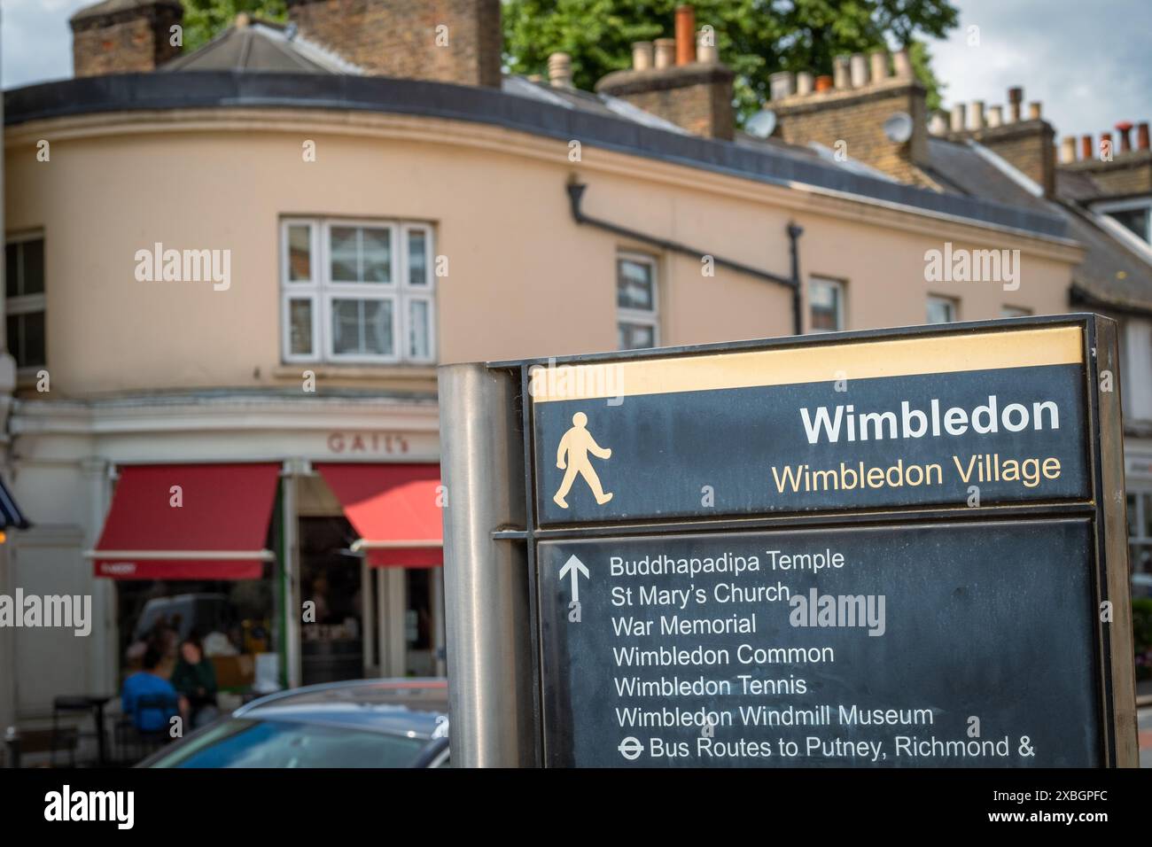 LONDON- JUNE 11, 2024: Wimbledon Village High Street shops. Retail ...