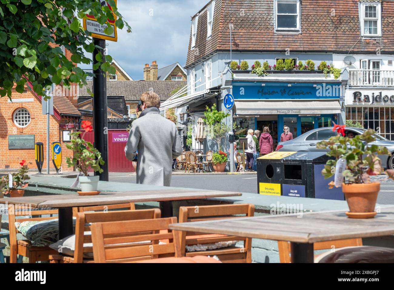LONDON- JUNE 11, 2024: Wimbledon Village High Street shops. Retail ...
