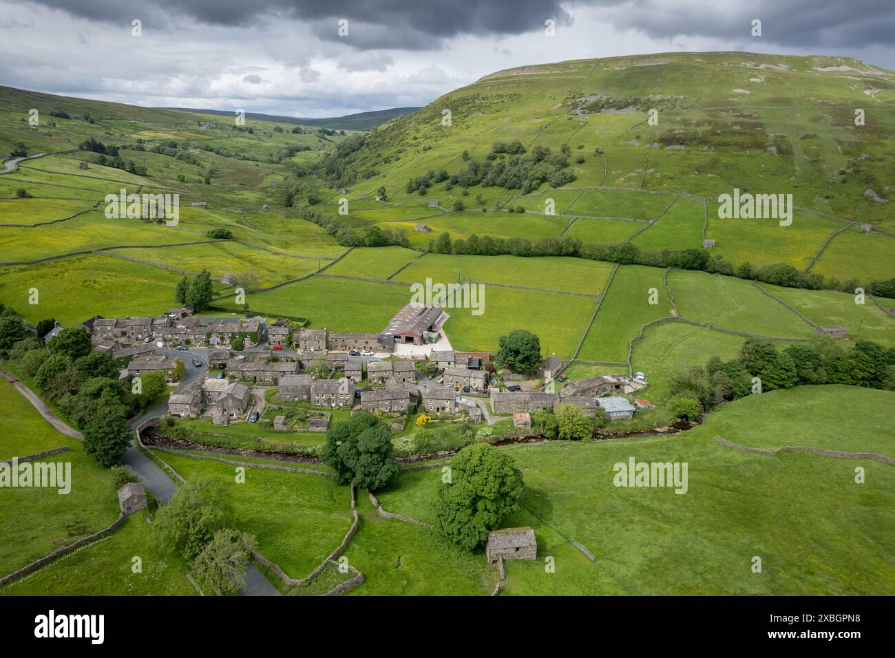 Aerial isolated settlement rural hi-res stock photography and images ...