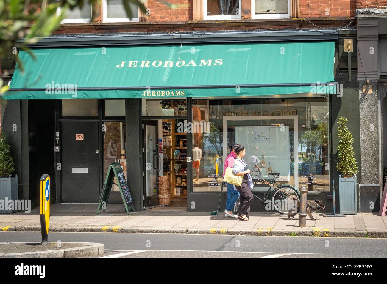 LONDON- JUNE 11, 2024: Wimbledon Village High Street shops. Retail ...