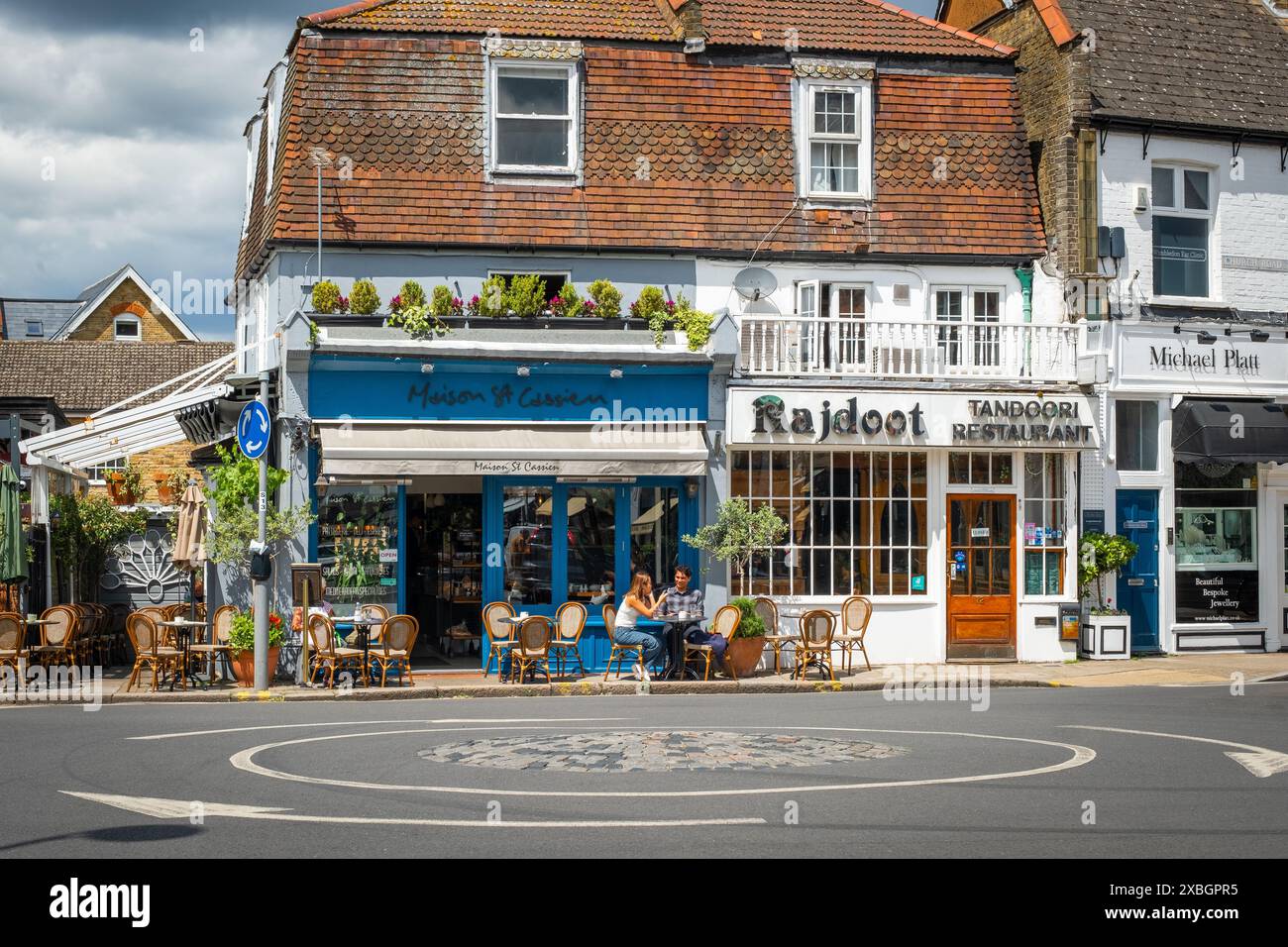 LONDON- JUNE 11, 2024: Wimbledon Village High Street shops. Retail ...