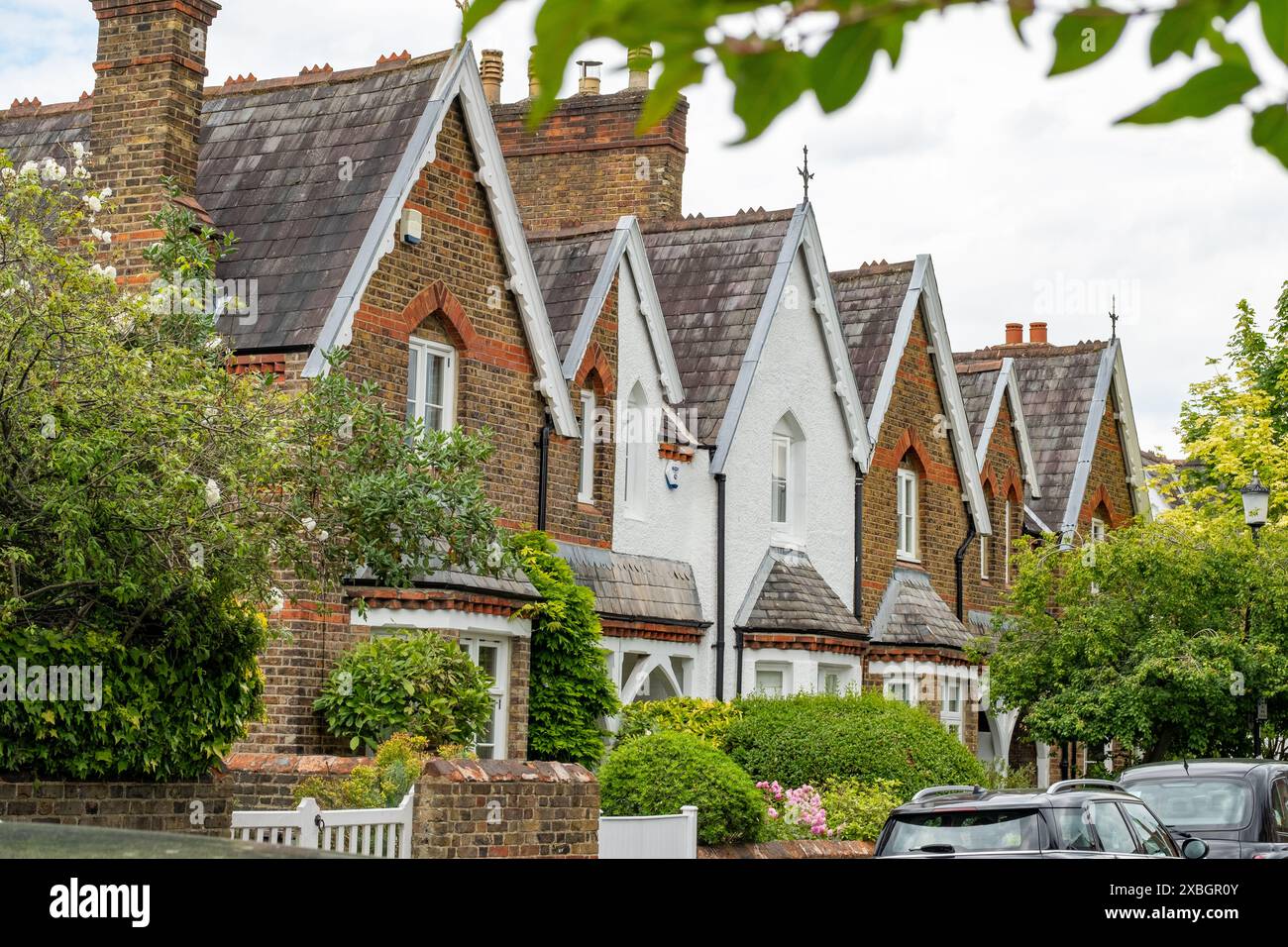 LONDON- JUNE 11, 2024: Large family homes in Wimbledon Village ...
