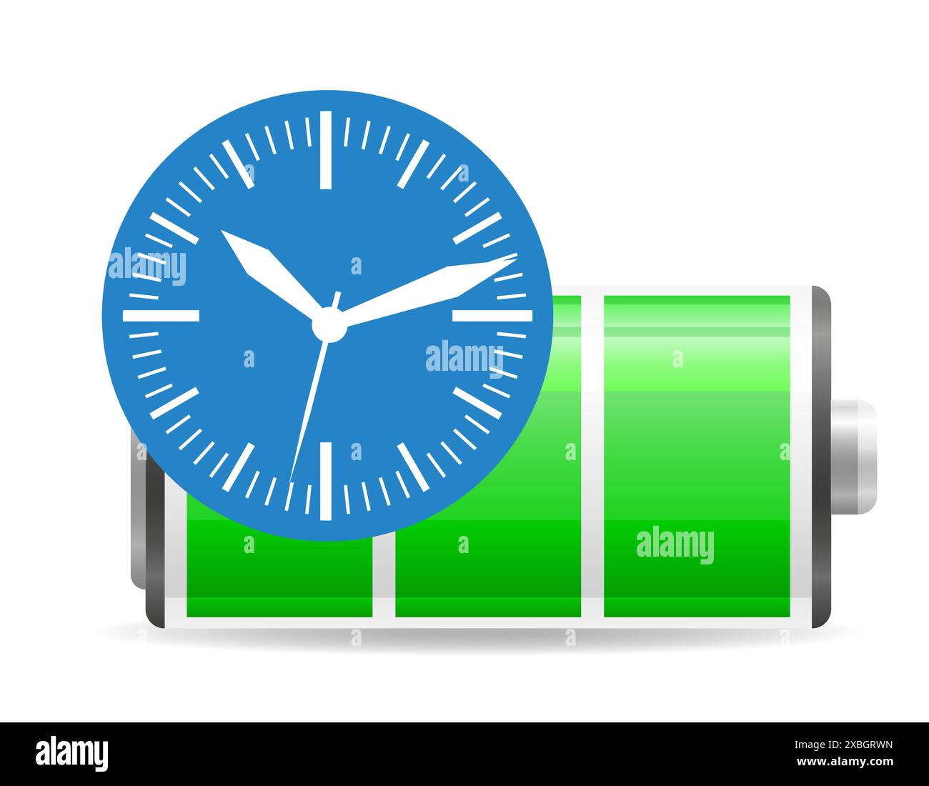 long battery life sign vector illustration isolated on white background ...
