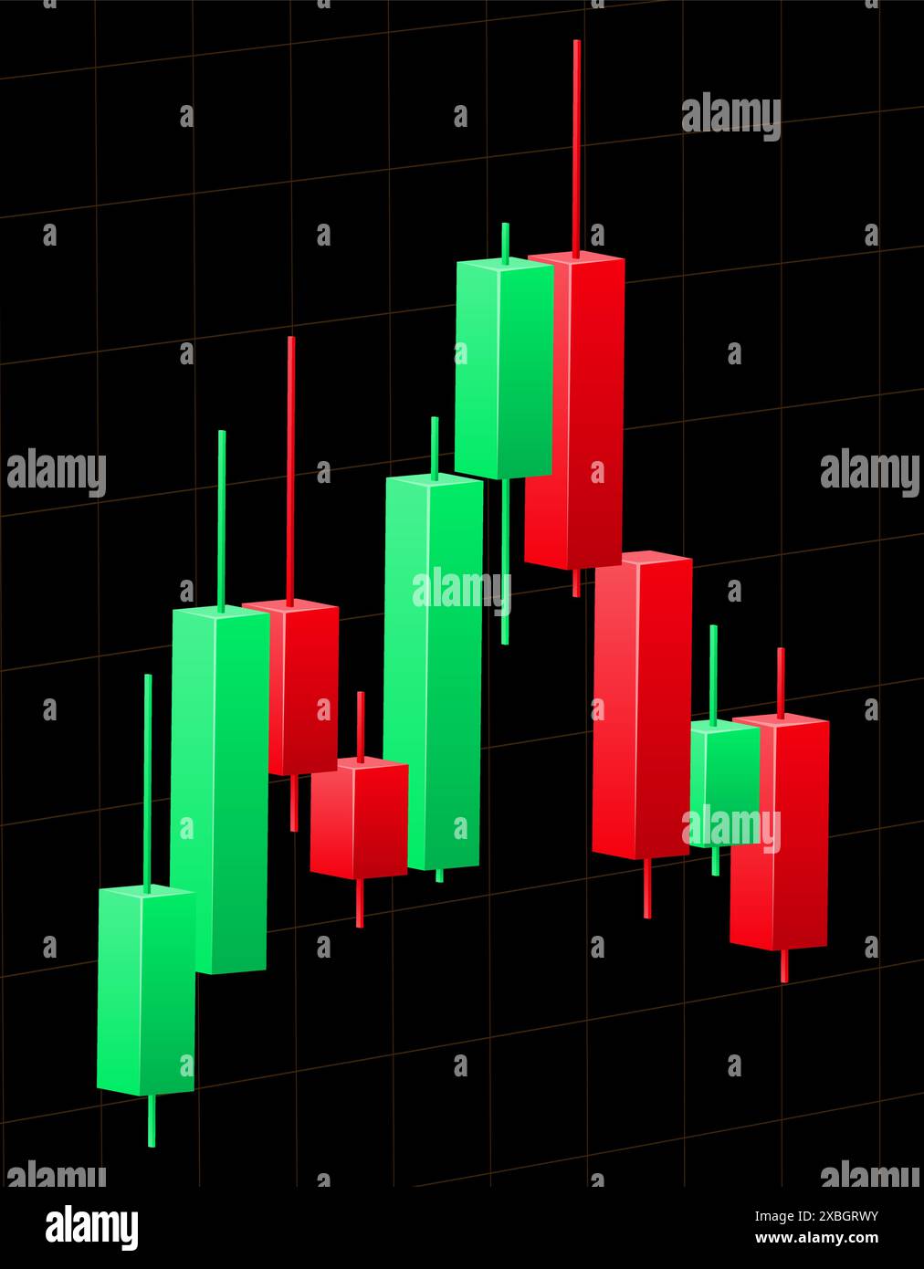 stock trading japanese candlesticks trading chart vector illustration ...