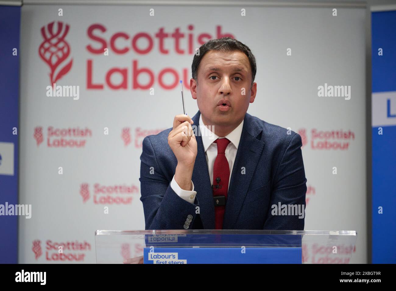 Edinburgh Scotland, UK 12 June 2024. Scottish Labour leader Anas Sarwar ...