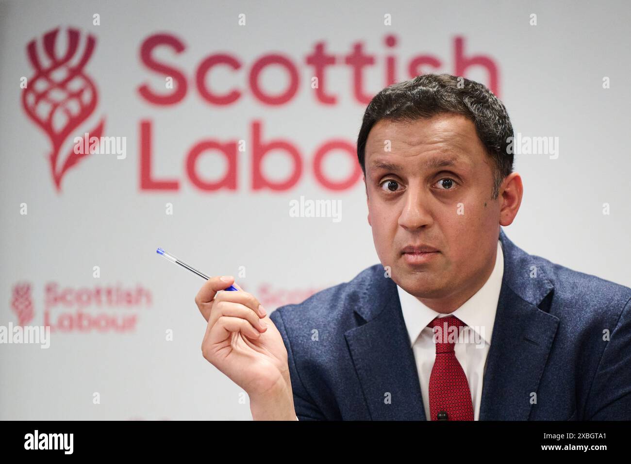 Edinburgh Scotland, UK 12 June 2024. Scottish Labour leader Anas Sarwar ...