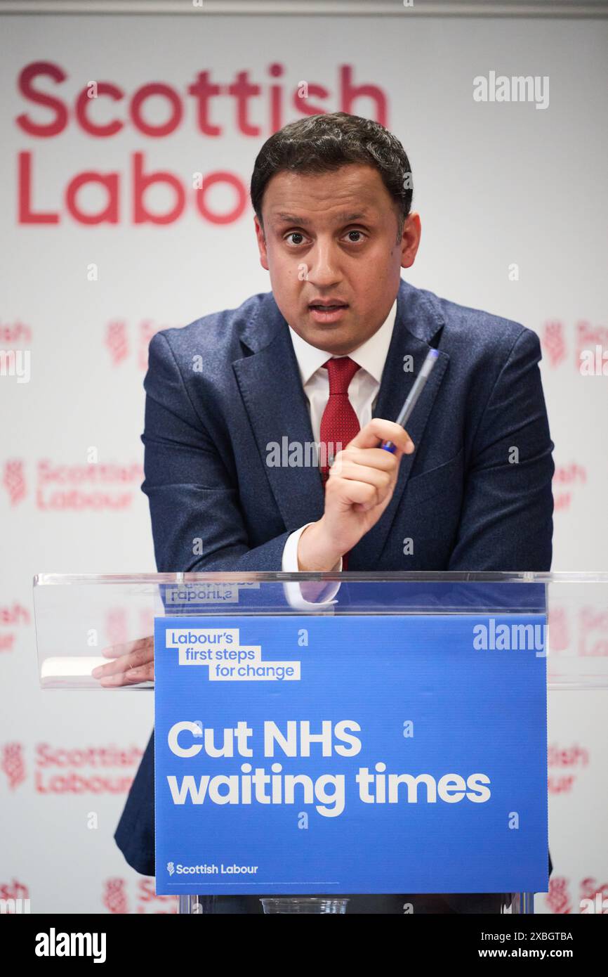 Edinburgh Scotland, UK 12 June 2024. Scottish Labour leader Anas Sarwar ...