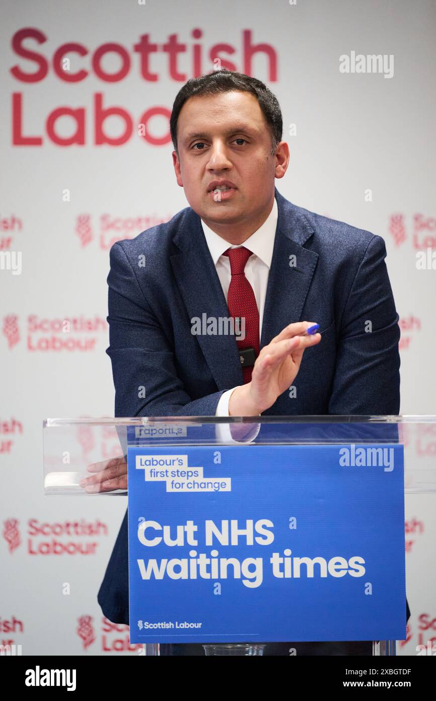 Edinburgh Scotland, UK 12 June 2024. Scottish Labour leader Anas Sarwar ...
