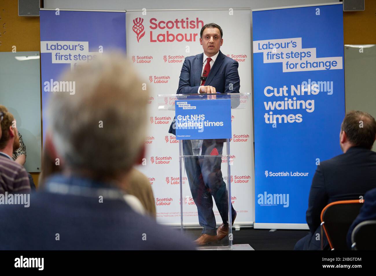Edinburgh Scotland, UK 12 June 2024. Scottish Labour leader Anas Sarwar ...