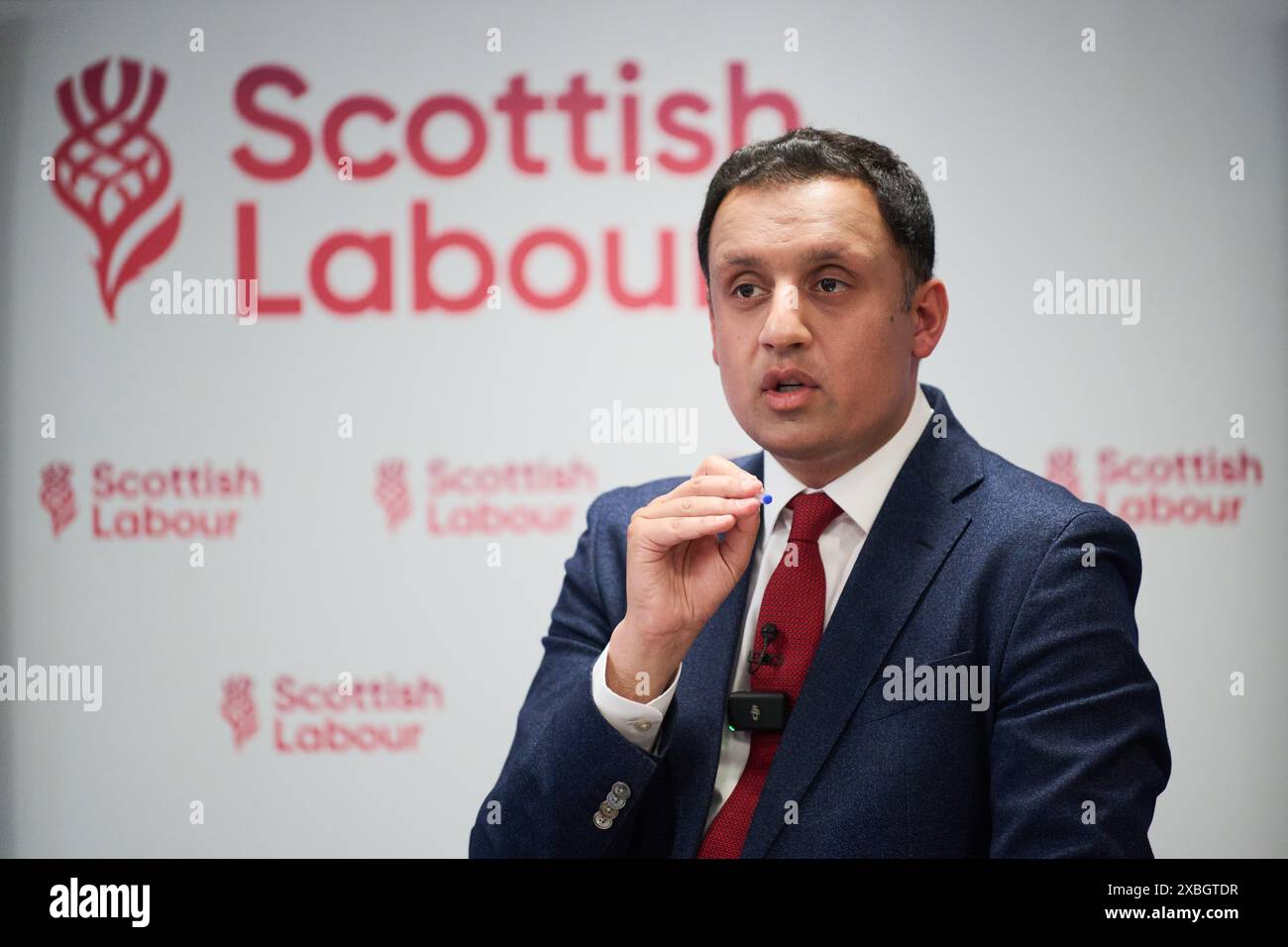 Edinburgh Scotland, UK 12 June 2024. Scottish Labour leader Anas Sarwar ...