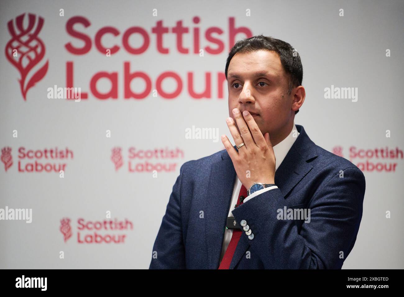 Edinburgh Scotland, UK 12 June 2024. Scottish Labour leader Anas Sarwar ...