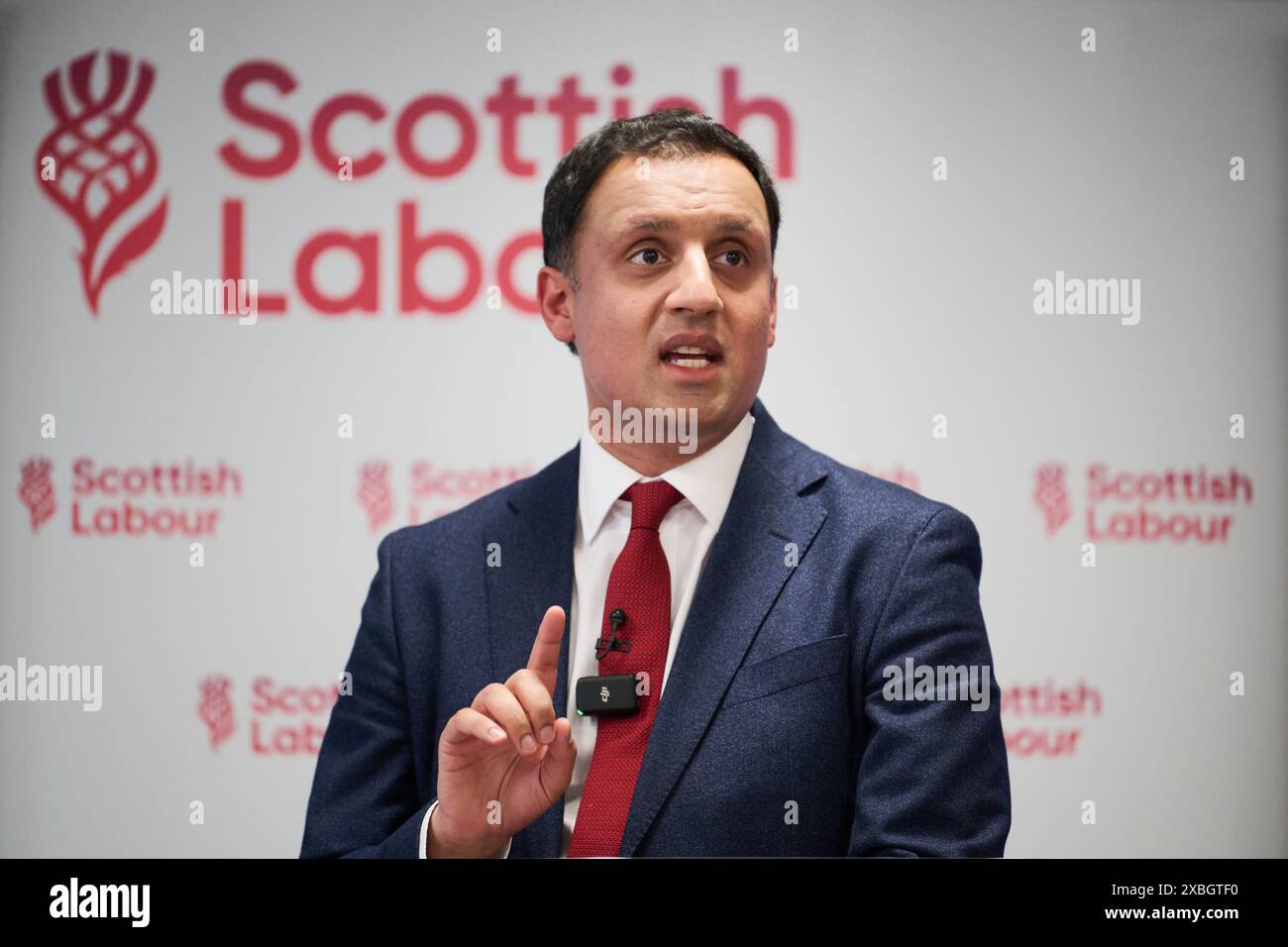Edinburgh Scotland, UK 12 June 2024. Scottish Labour leader Anas Sarwar ...